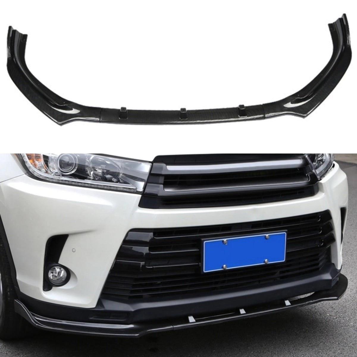 For Highlander 2018-2021 Body Kit Front Bumper Guard Front Bumper Cover ...
