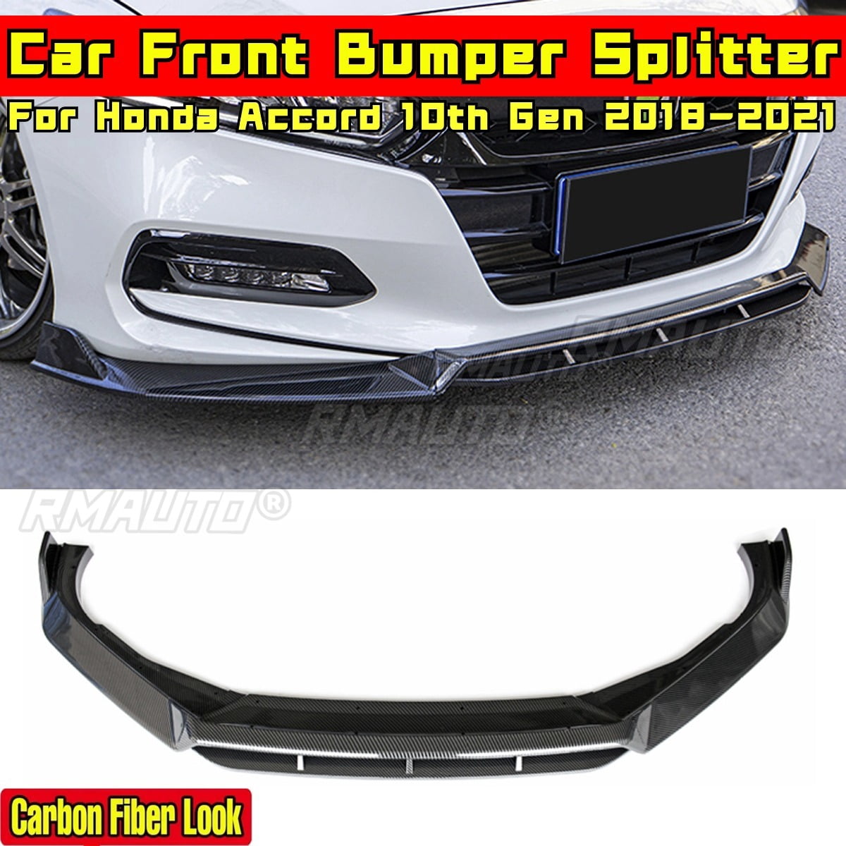 For Honda Accord 10th Gen 2018-2021 Body Kit Front Bumper Diffuser ...