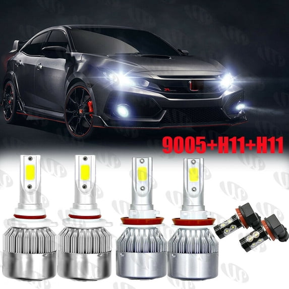 AlexTong For Honda Accord 2006-2012 LED Headlight Bulbs, High Beam, Low ...