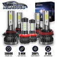 For Honda Accord 2008-2015 LED Headlight Bulbs Fog White Light Combo ...