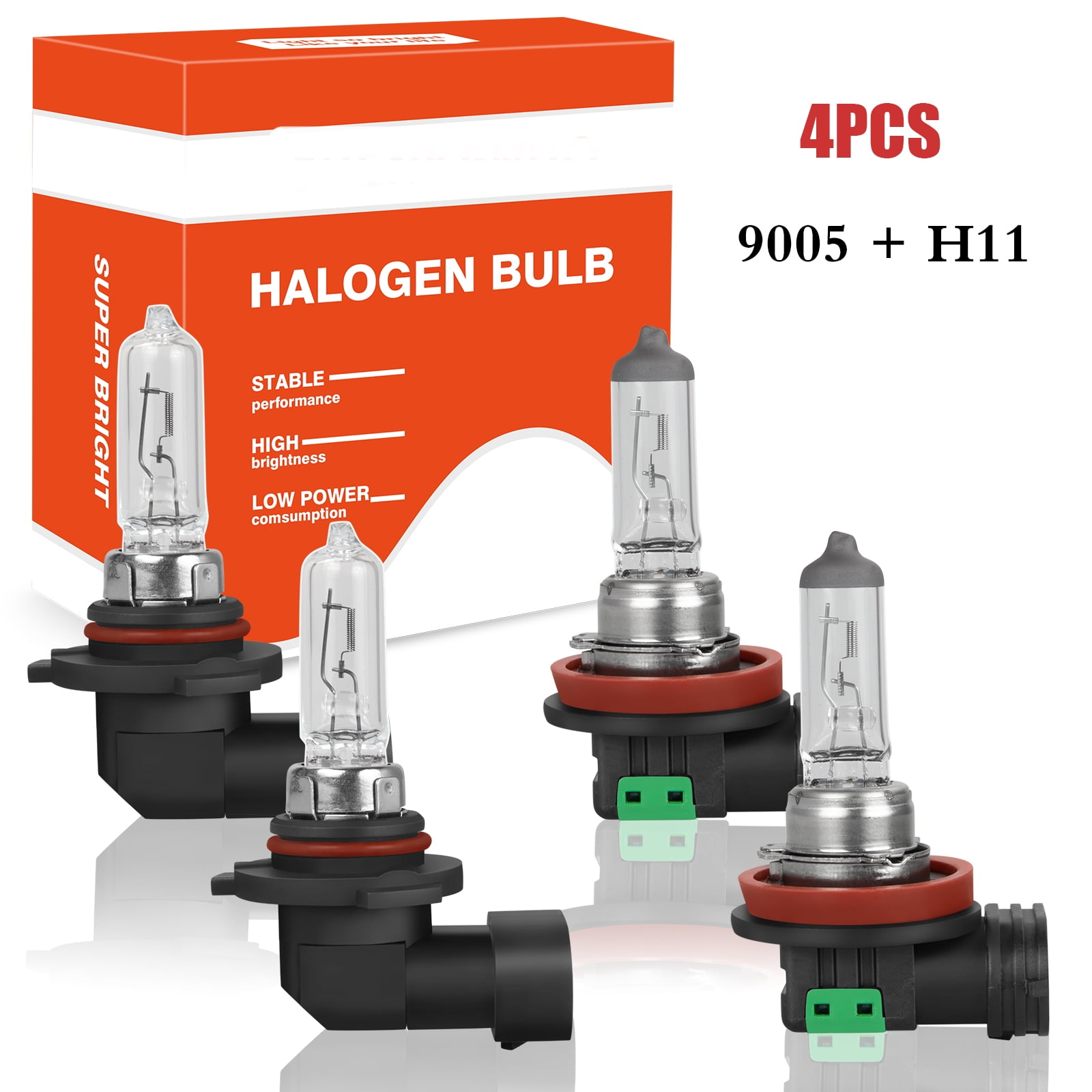 For Honda Accord 2013-2018 Combo 9005 H11 Halogen Headlights High Low Beam Replacement,Wireless ...