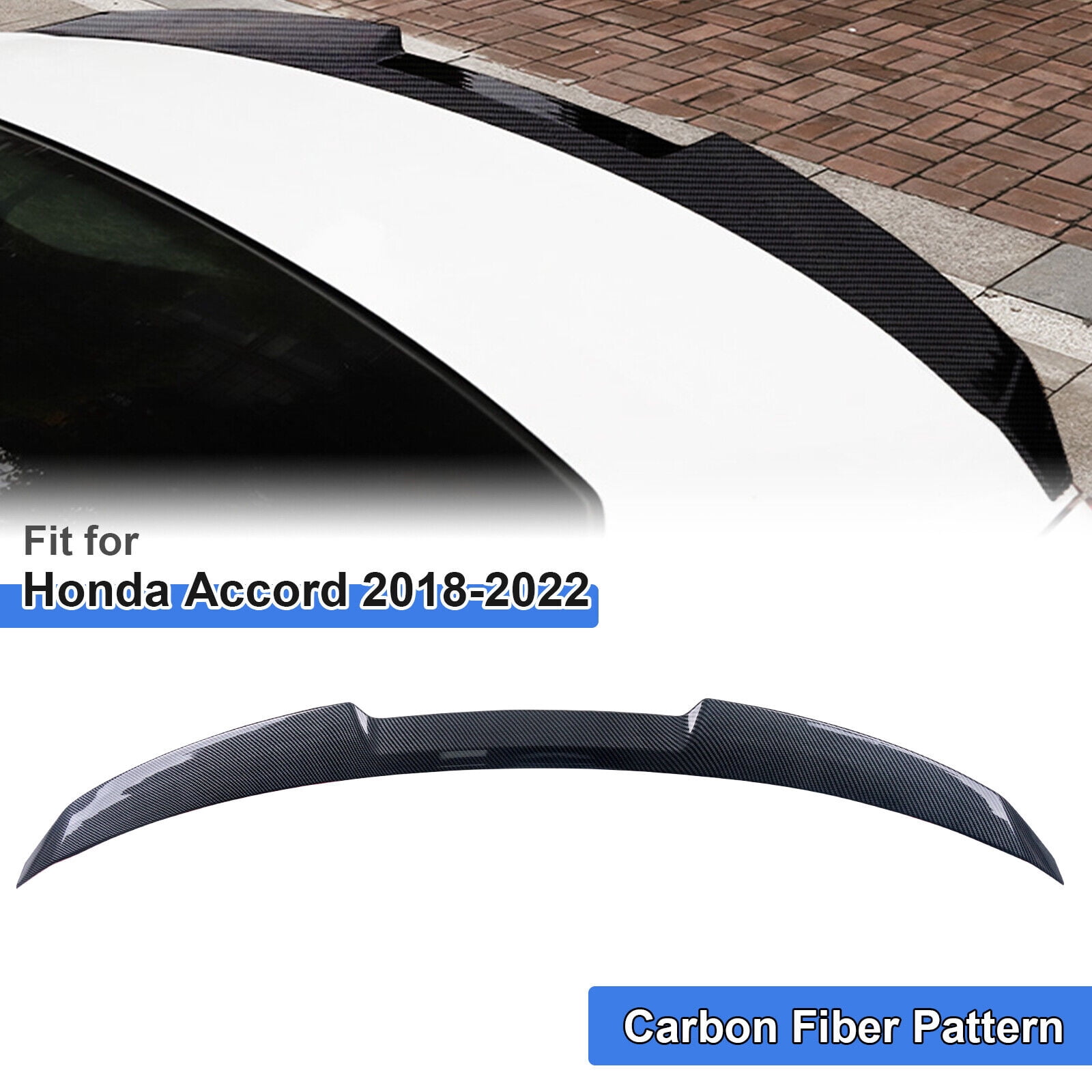 For Honda Accord 2018-2022 Rear Trunk Spoiler Wing Lip V Style Carbon ...