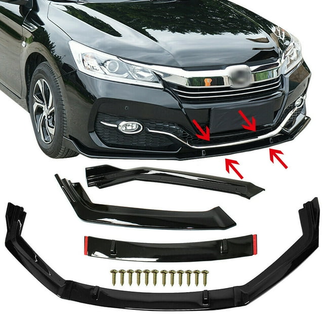 2014-2017 Honda Accord 9-9.5th Front Bumper Lip Body Kit Spoiler with ...