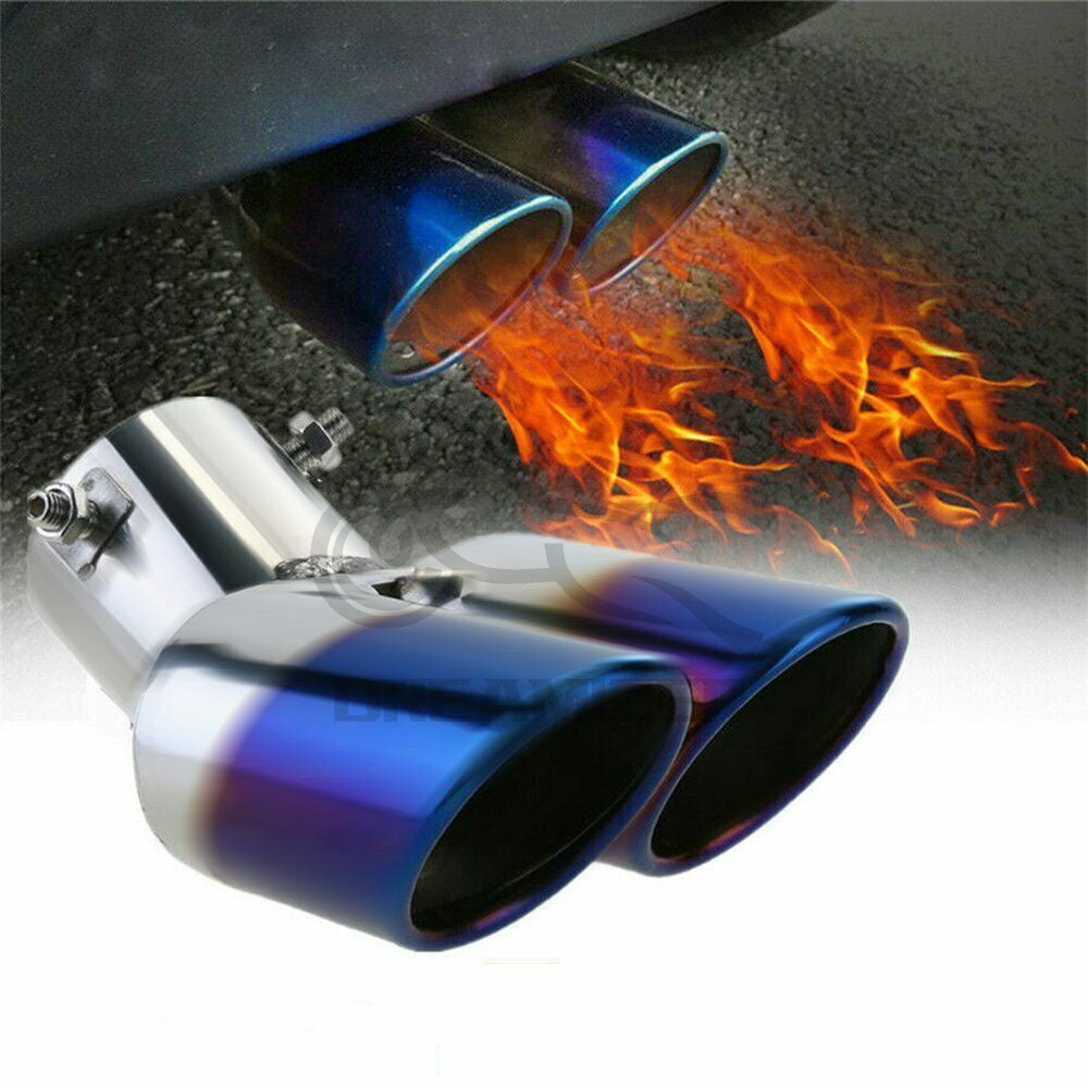 For Honda CR-V CRV HR-V Curved 2" Rear Exhaust Pipe Tail Muffler Dual ...