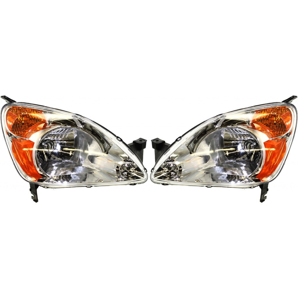 For Honda CR-V Headlight Assembly 2002 2003 2004 Pair Driver and ...