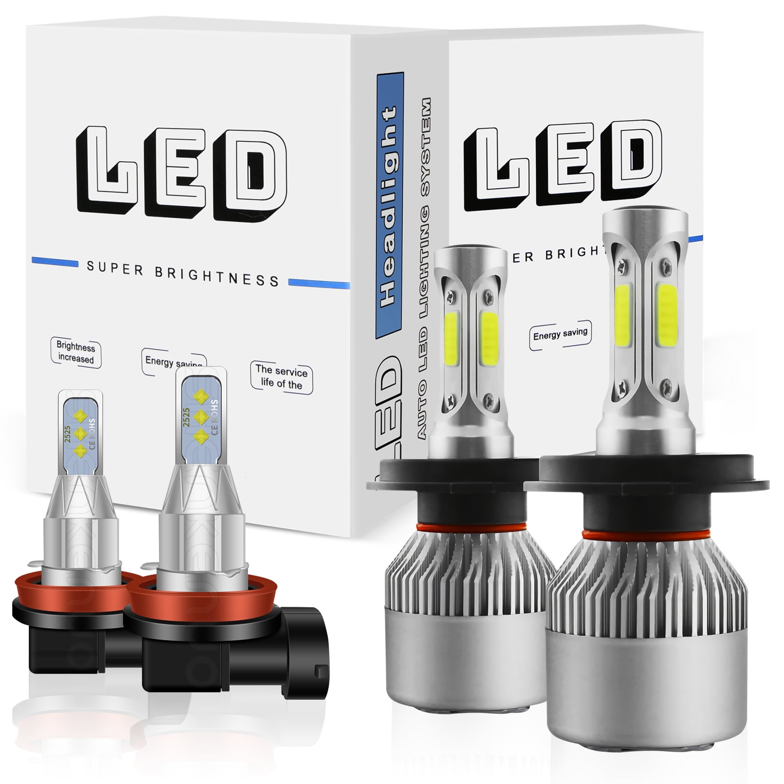 For Honda CRV CR-V 2007-2014 Combo LED Headlight 9003 High/Low Beam H11 Fog Light Bulbs ...