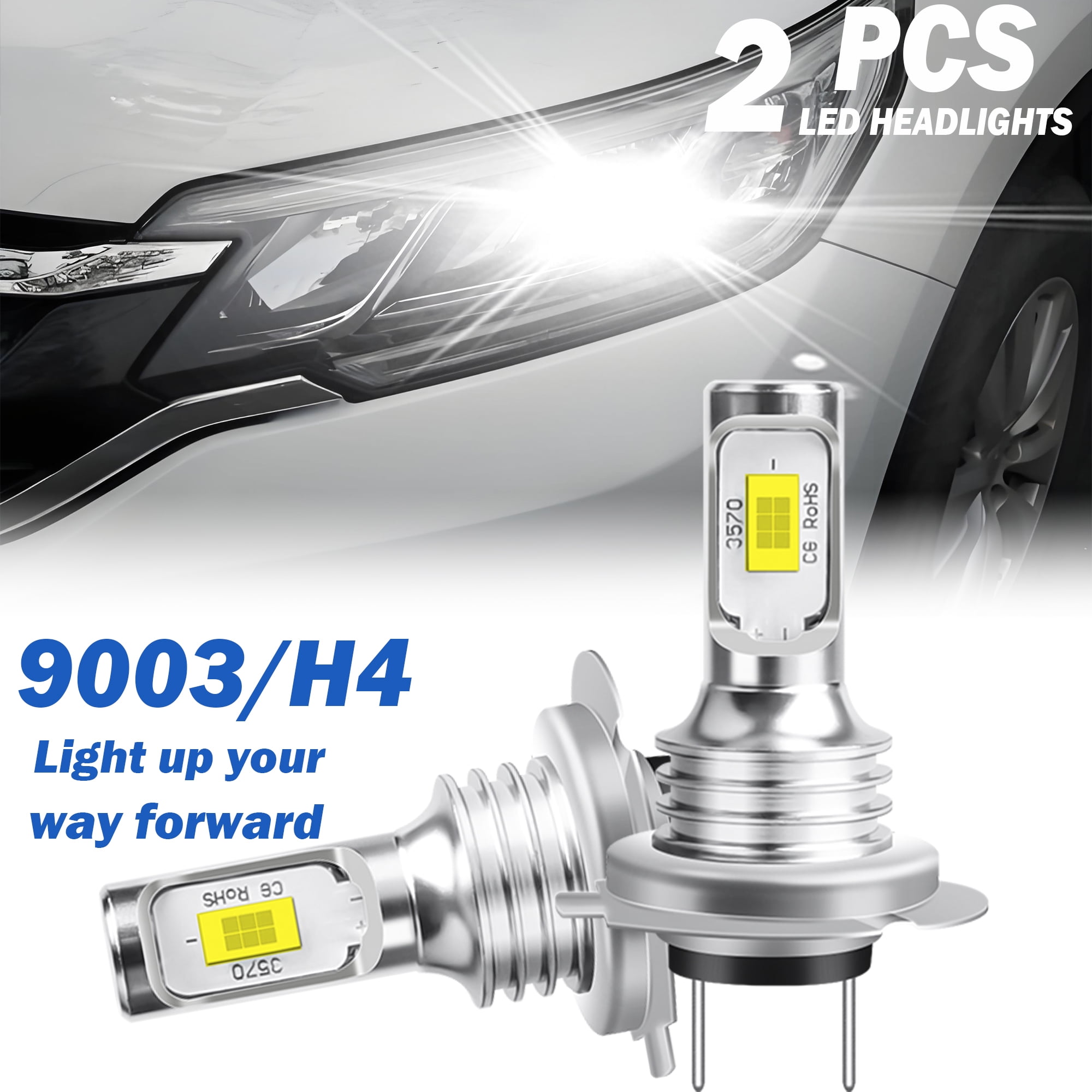 For Honda CRV CR-V 2007-2014 LED Headlight High/Low Beam Bulbs 6000K White Combo,9003 / H4 / HB2 ...