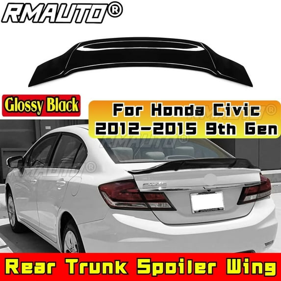 For Honda Civic 2012-2015 9th Gen Rear Trunk Spoiler Wing Rear Roof ...