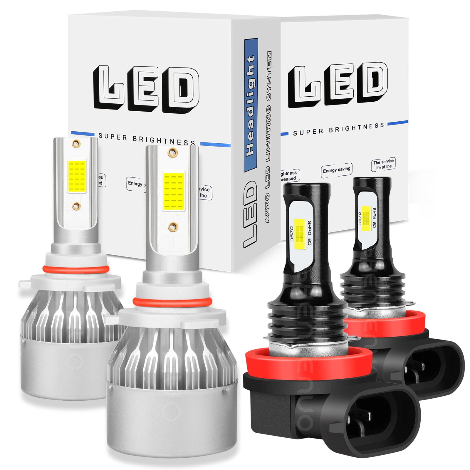 For Honda Civic 2016-2020 - 4Pc Upgrade LED Headlight Bulbs 6000K High ...