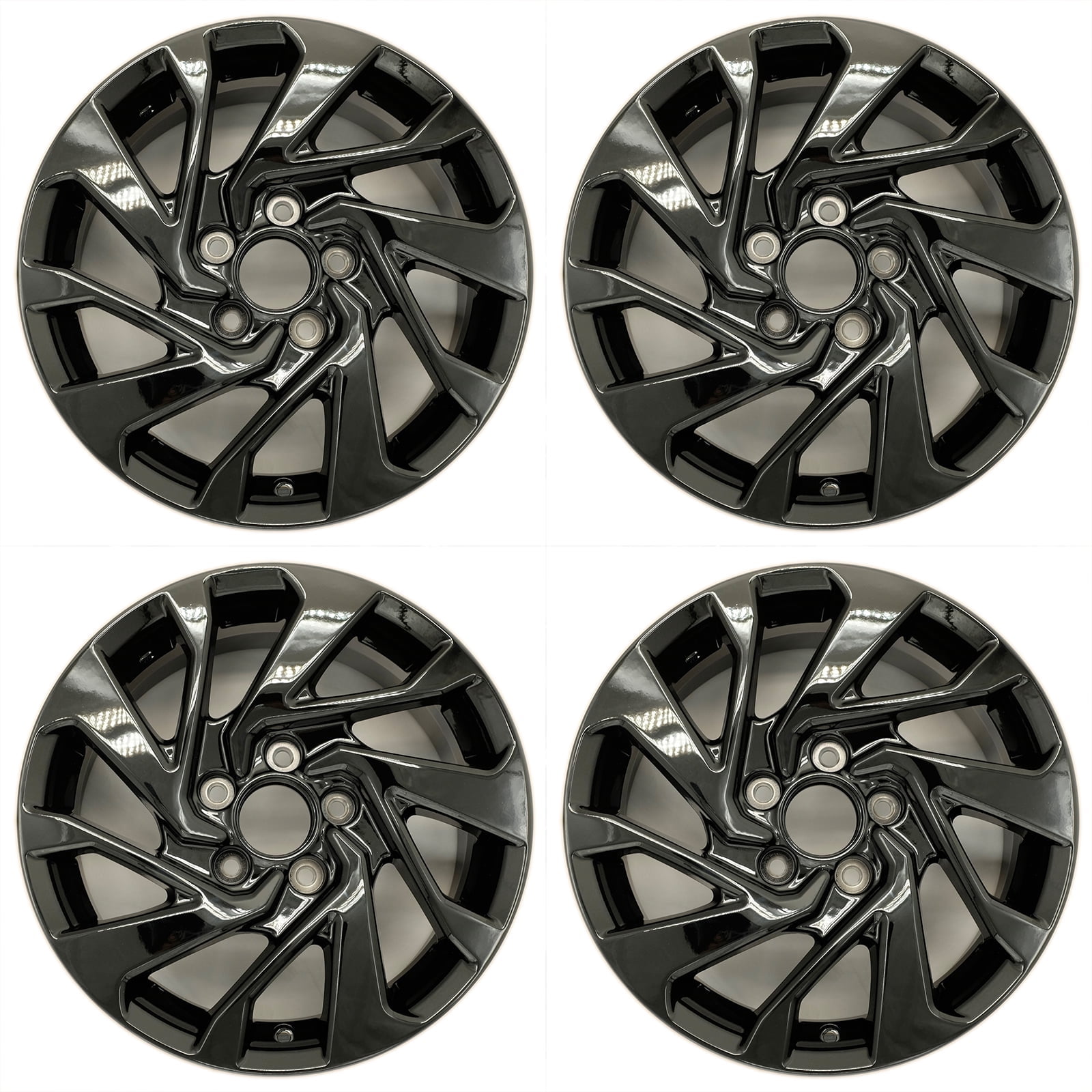 For Honda Civic OEM Design Wheel 16" 16X7 2016-2021 GLOSS BLACK Set of ...