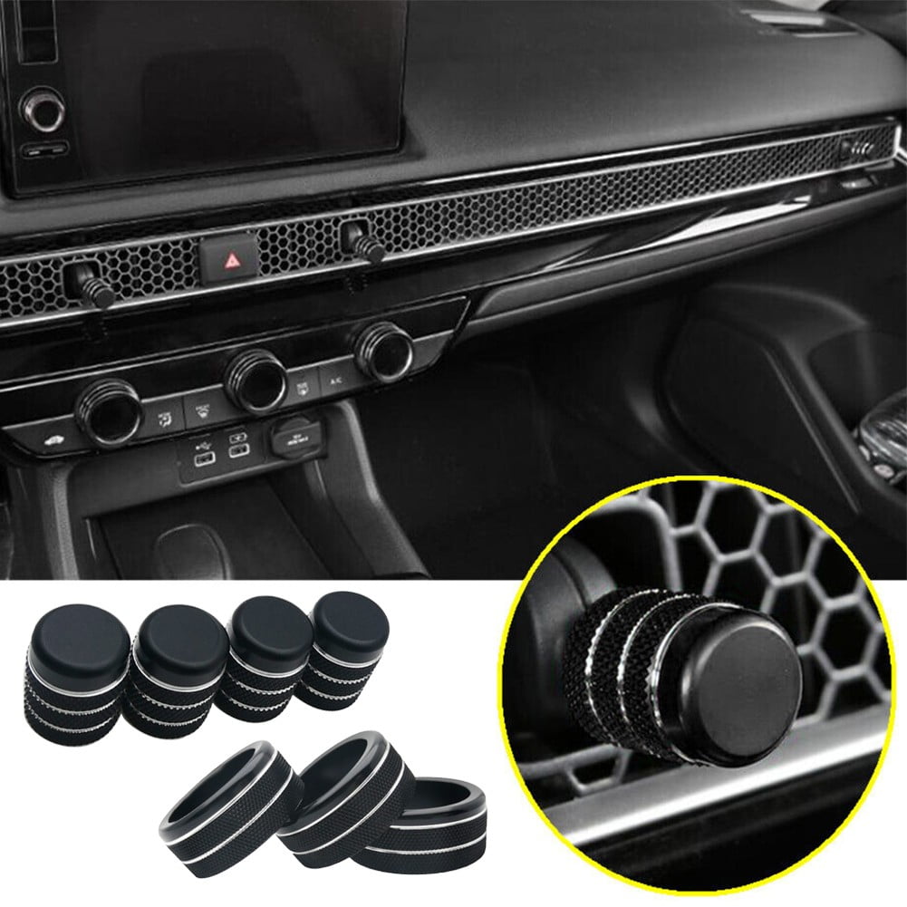 For Honda For Crv 2023 2024 Black Aluminum Central Console Knob Cover ...