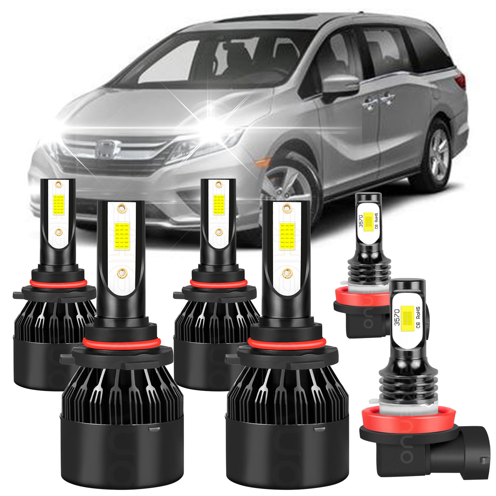 For Honda Odyssey 2005 2007 2008 2009 2010 Led Headlight 9005 High 9006