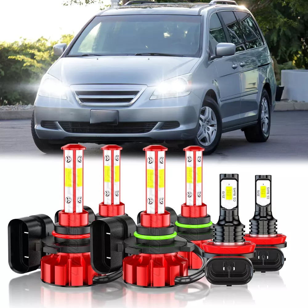 For Honda Odyssey 2005-2007 2008 2009 2010 LED Headlight Hi-Lo Beam Fog ...