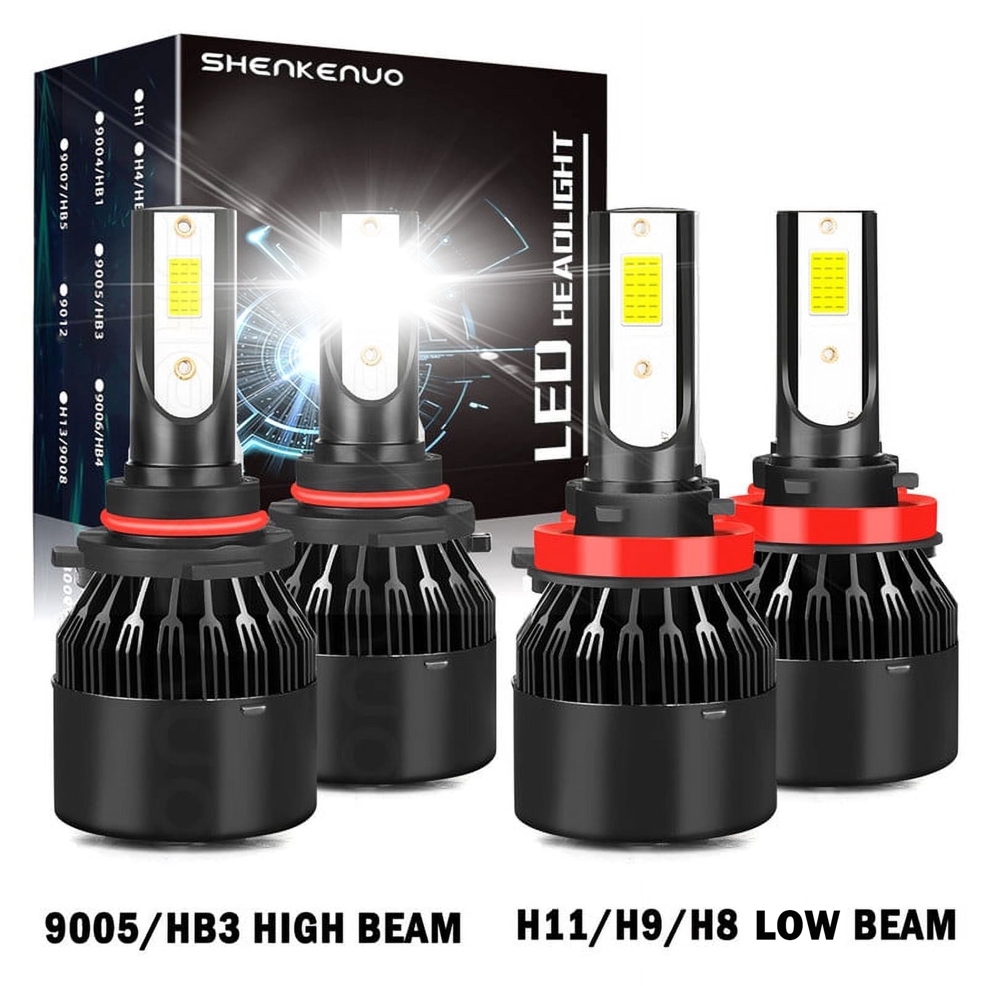 SHENKENUO LED Headlight Bulbs 9005 H11 High Low Beam for Honda Odyssey ...