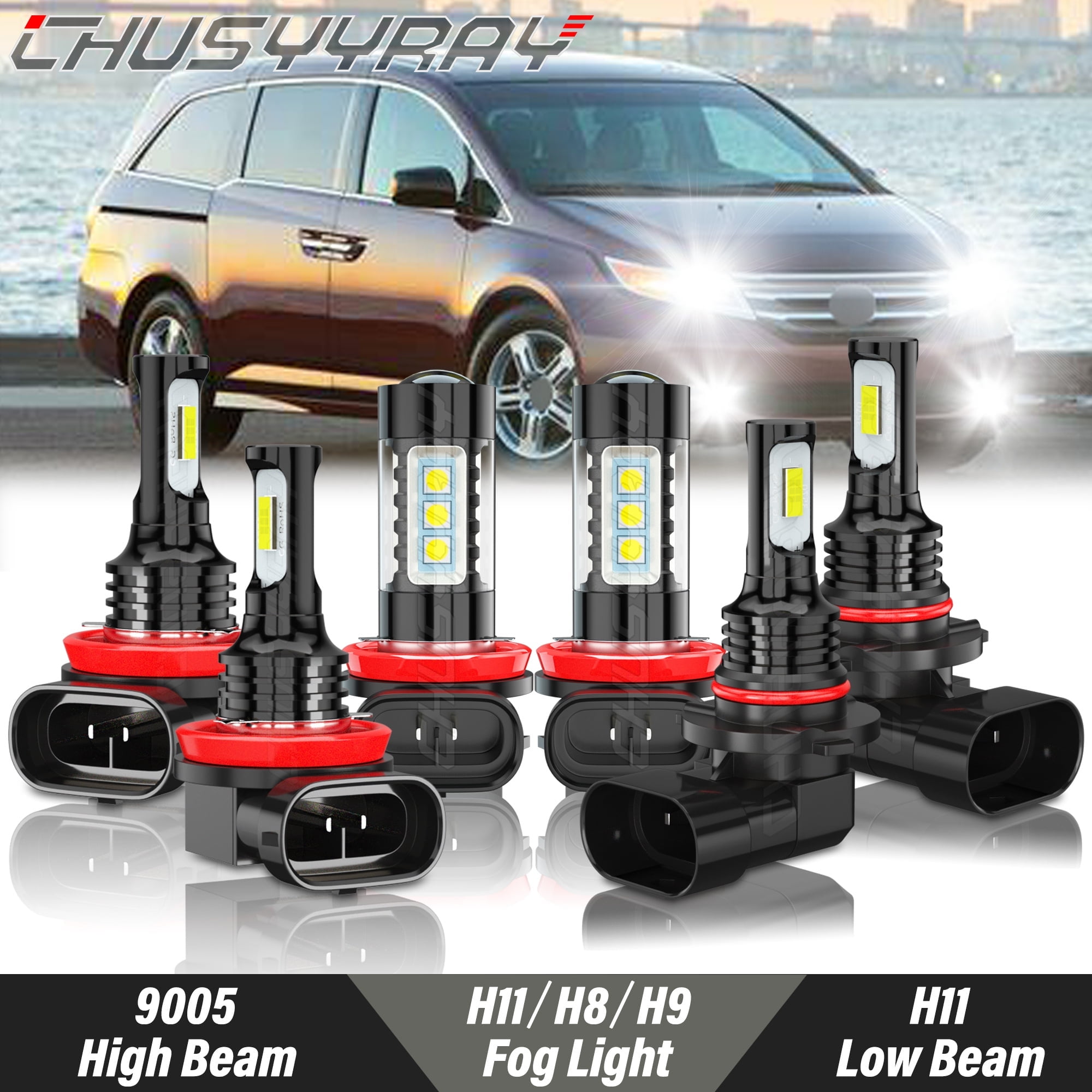 For Honda Odyssey 2011 2012-2020 - LED Headlight High Low Bema + Fog ...