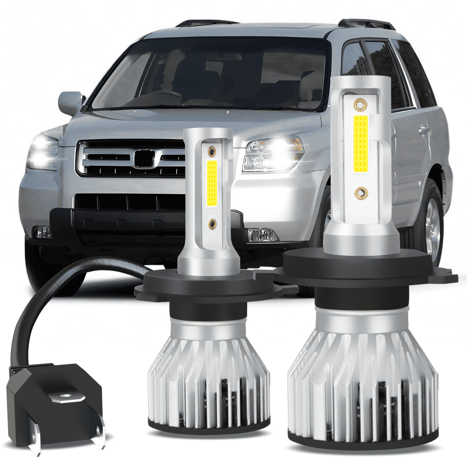 For Honda Pilot 2003-2005 LED Headlight,9003 H4 High/Low Dual Beam LED ...