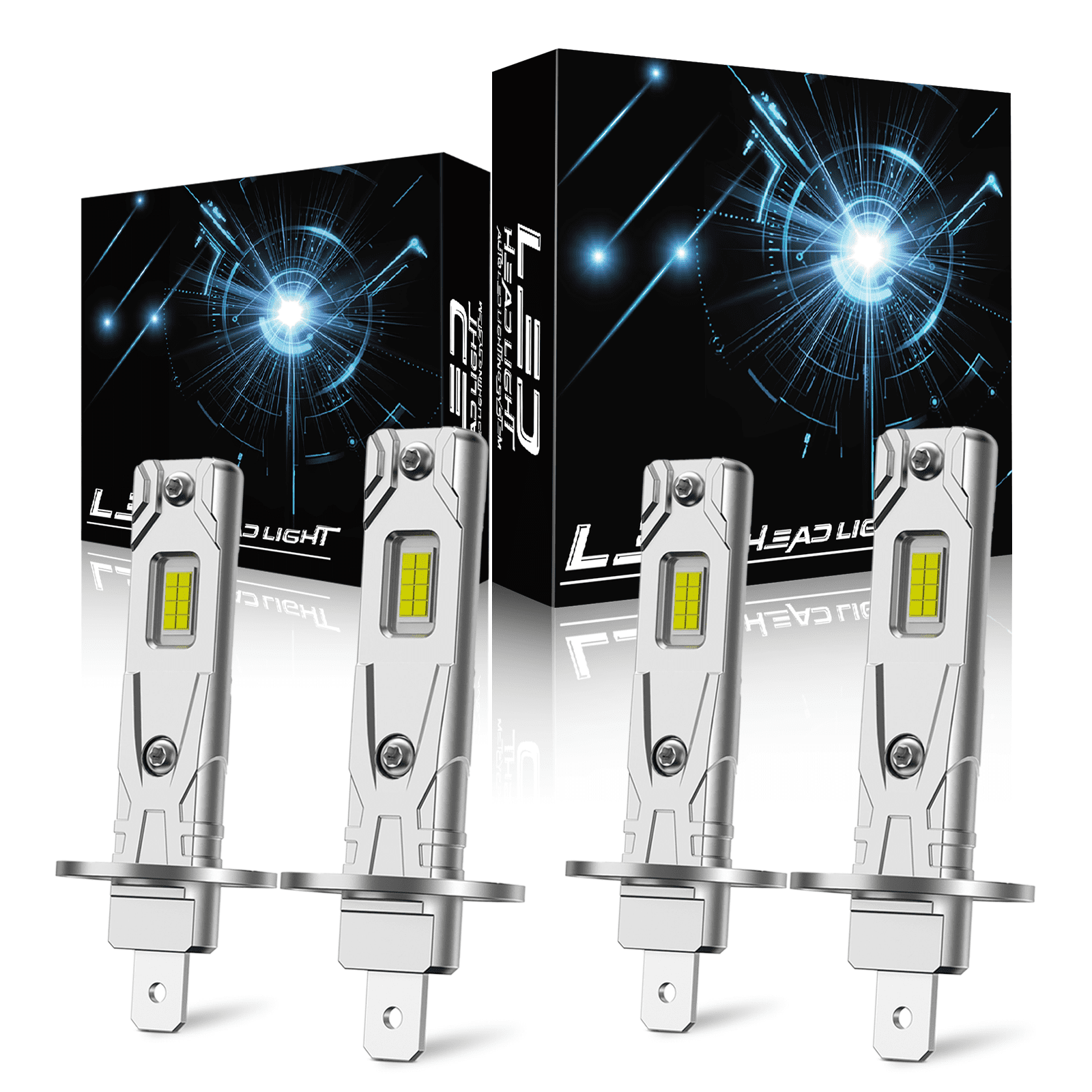For Honda Prelude 1997-2000 2001 Combo H1 LED Headlight Bulbs High/Low ...