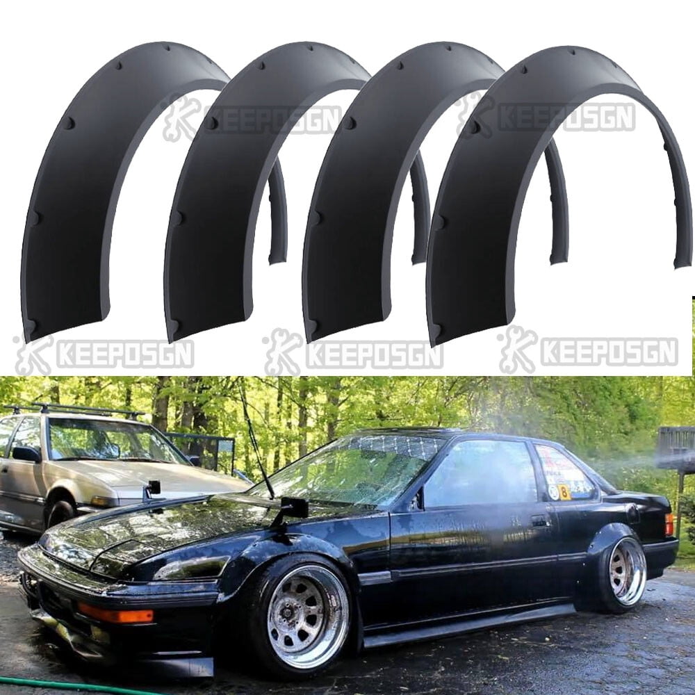 For Honda Prelude Coupe 3.5" Wheel Arches Fender Flares Extra Wide Body ...