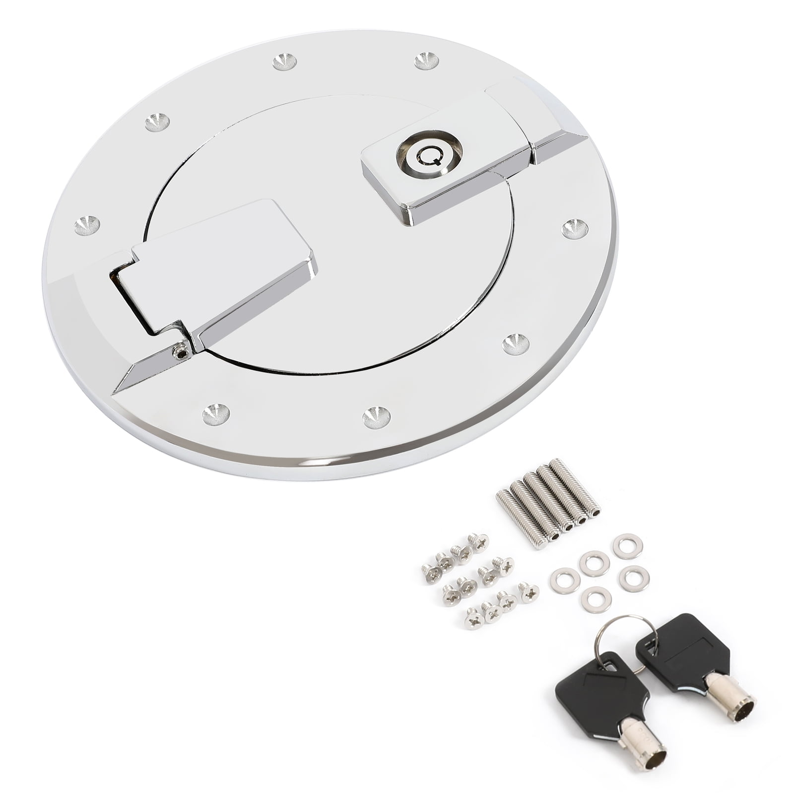 For Hummer H2 2003-2009 Chrome Fuel Door Locking Aluminum Gas Tank Cap ...