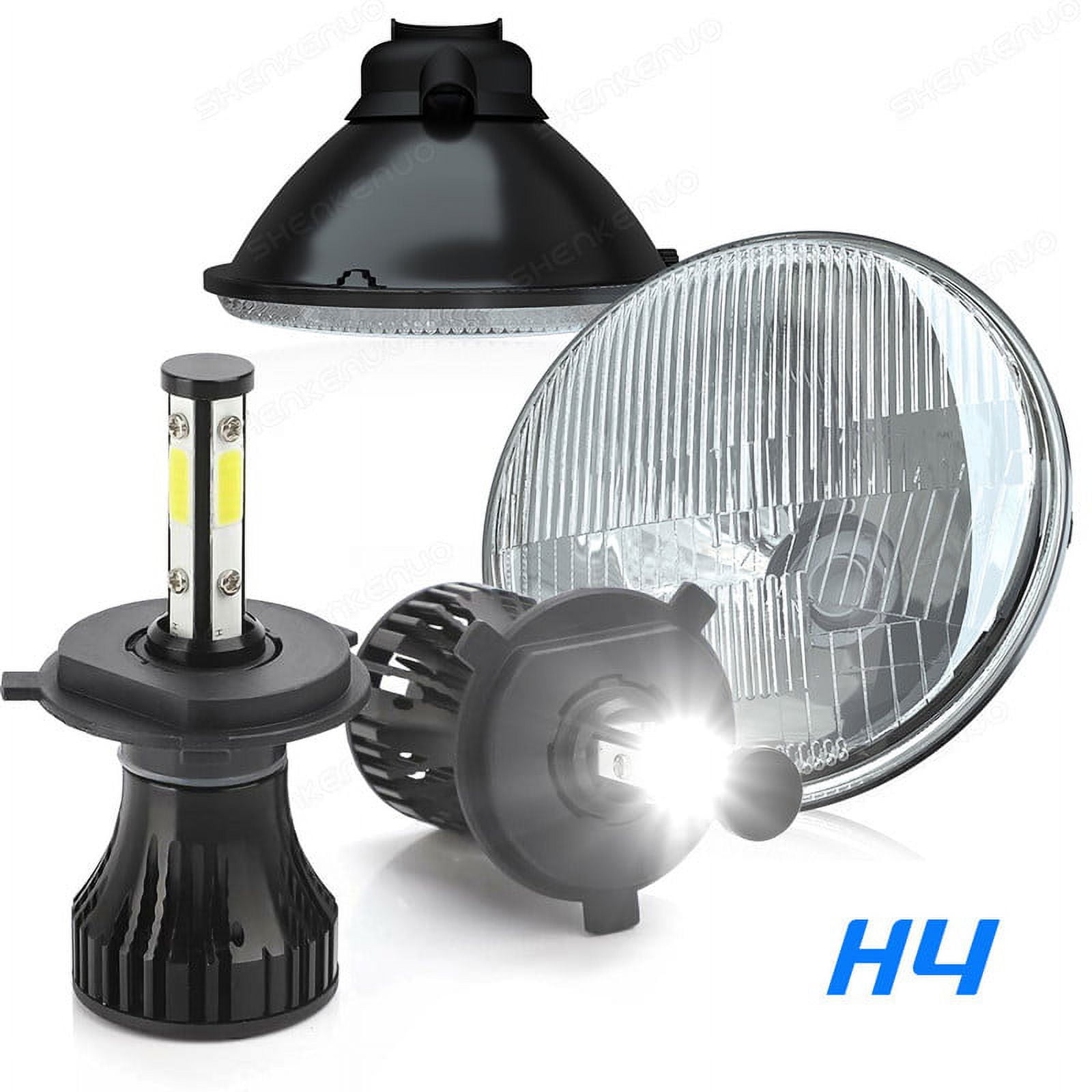 For Hummer H2 2003-2009 Pair 7 inch Round LED Headlights High Low ...