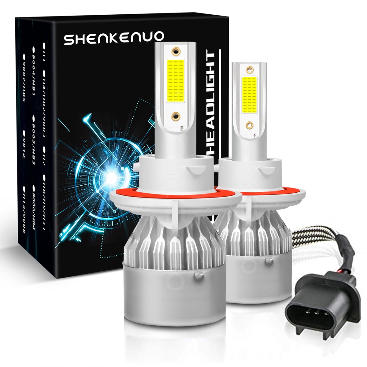 For Hummer H3 2006 2007 2008 2009 2010 LED Headlight Bulbs H13 9008 ...