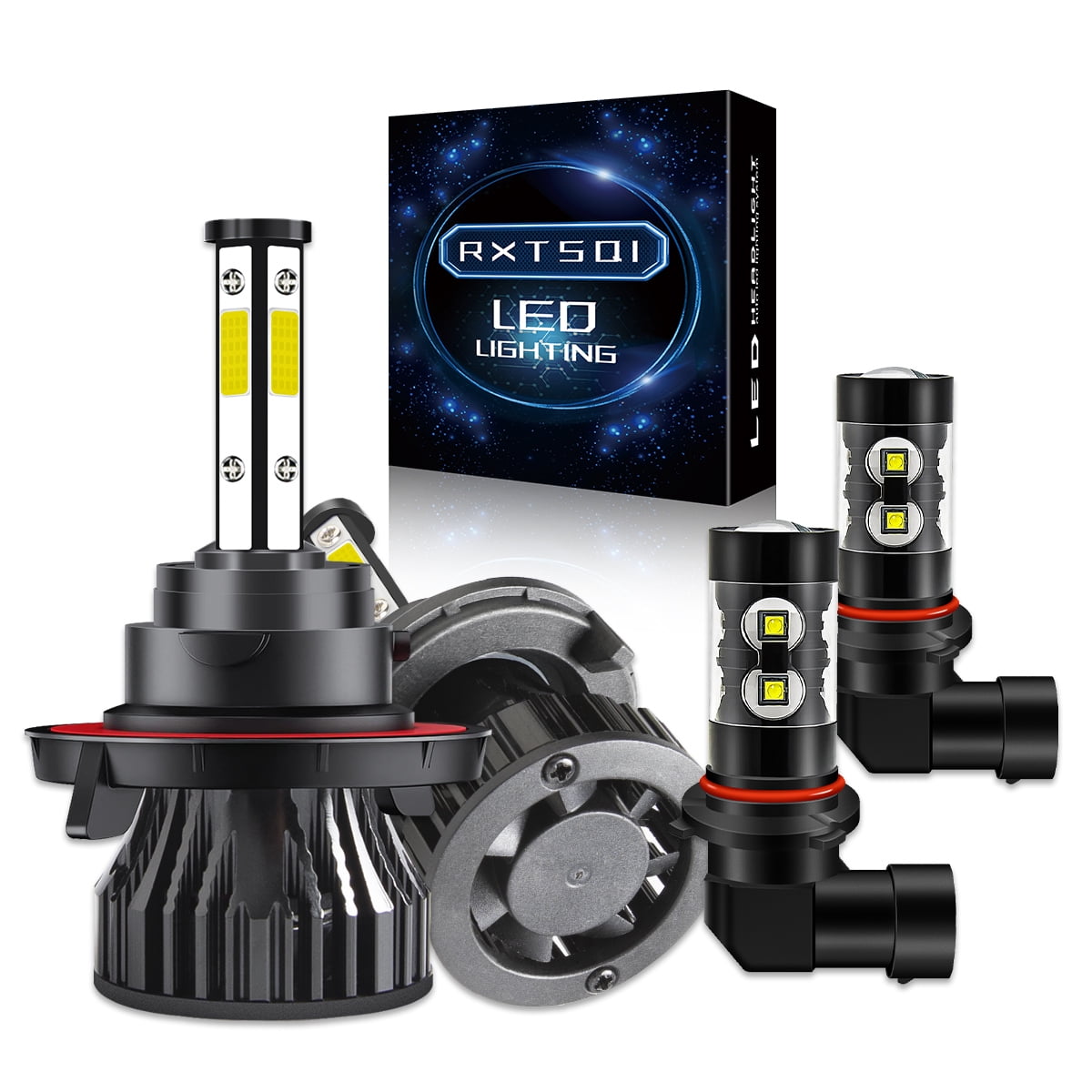 For Hummer H3 2006-2010 4*Bulbs Combo H13 9145 LED Headlight Hi/Lo+Fog ...