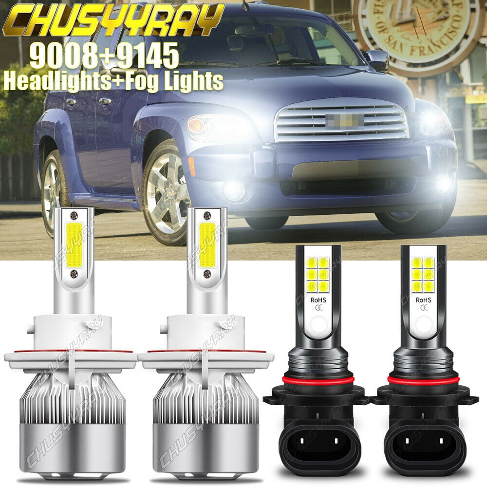 For Hummer H3 2006-2010 6000K LED Headlight Hi/Lo + Fog Light 4 Bulbs ...