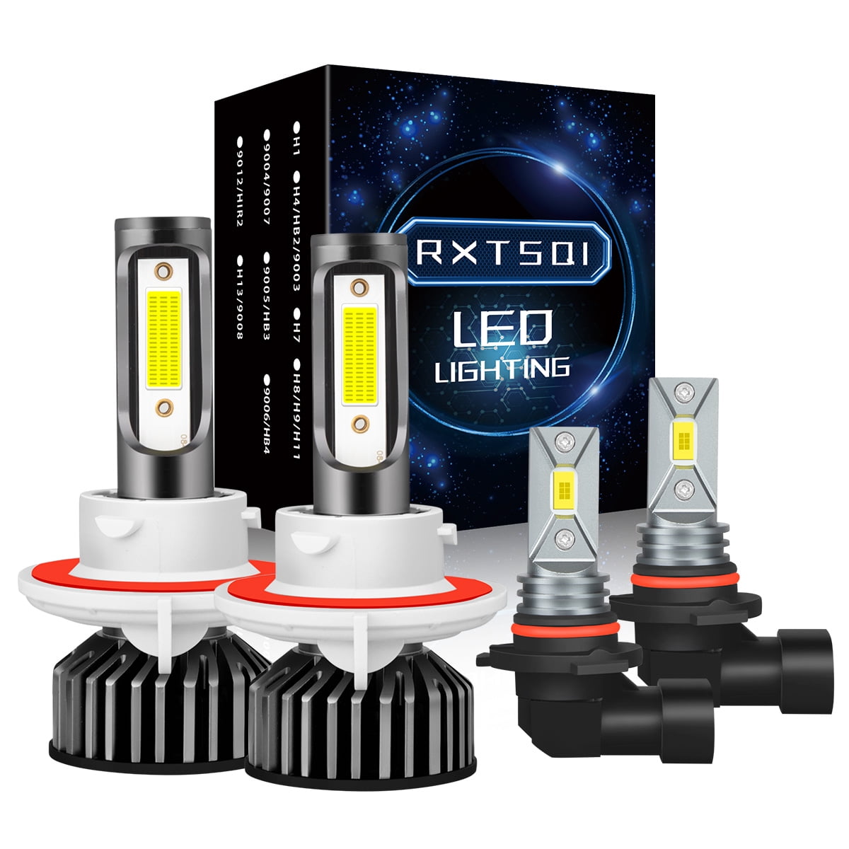 For Hummer H3 2006-2010 White H13 9008 LED Headlights 9145 Fog Light ...