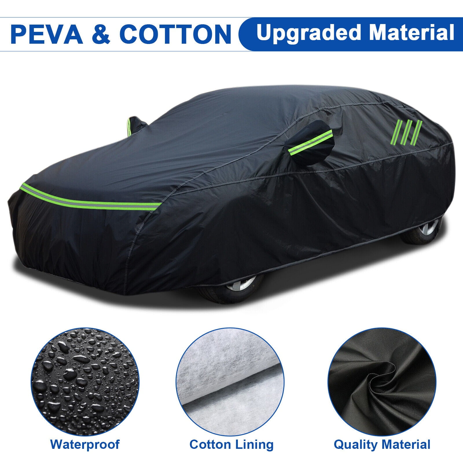 For Hyundai Accent Car Cover Waterproof PEVA+Cotton Sedan Full Car ...