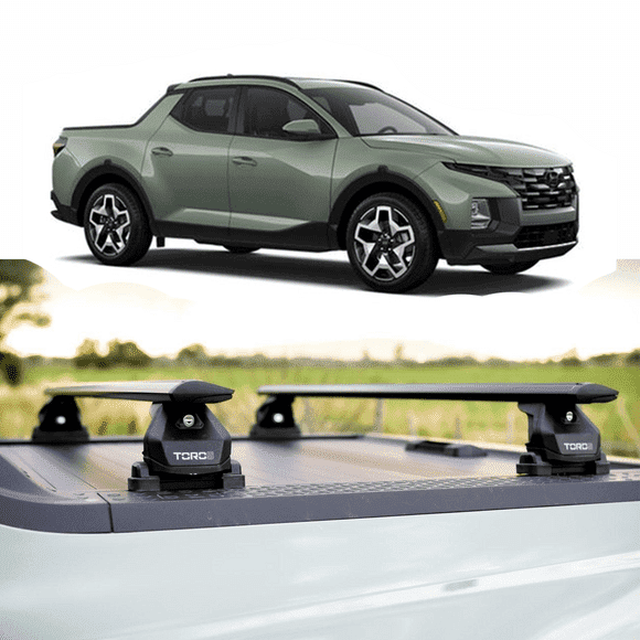 For Hyundai Santa Cruz Bed Rack Cross Bars Roof Rack Black - Walmart.com