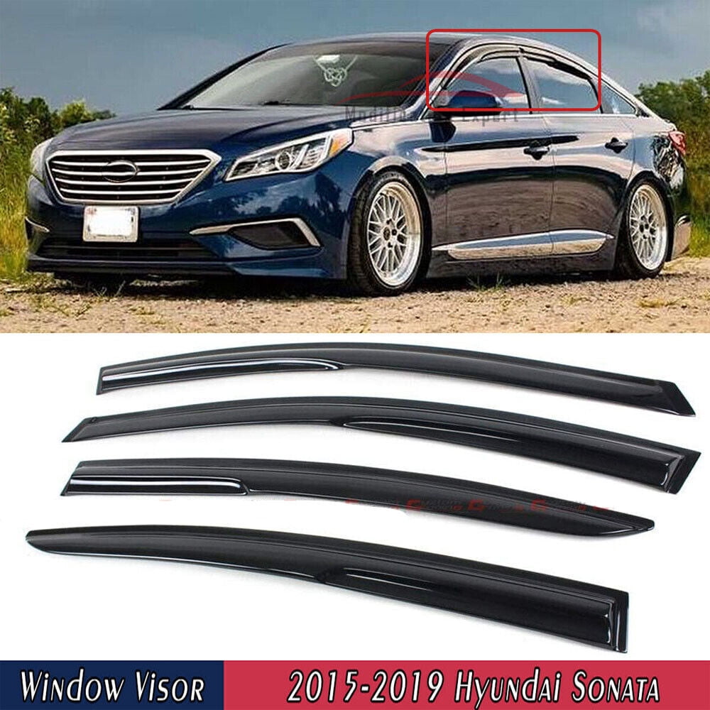 For Hyundai Sonata 2015-2019 Window Vent Visor Sun Shade Rain Deflector ...