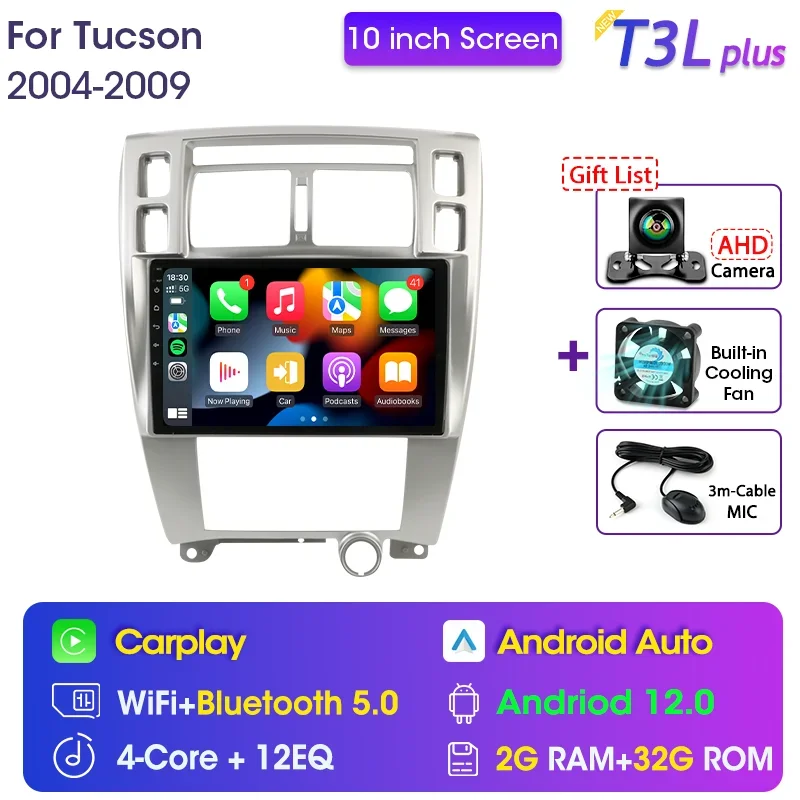 For Hyundai Tucson 2004-2009 Android 12 Car Stereo Audio Radio ...