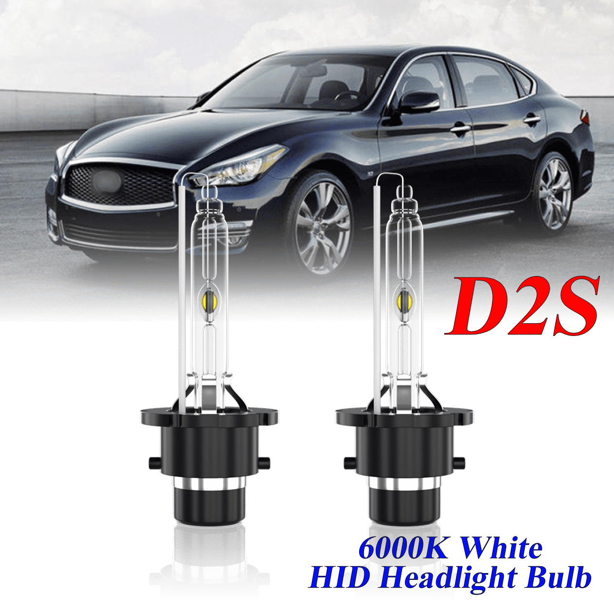 For INFINITI M35 M45 2006-2010 D2S HID Headlight High/Low Beam 6000K ...