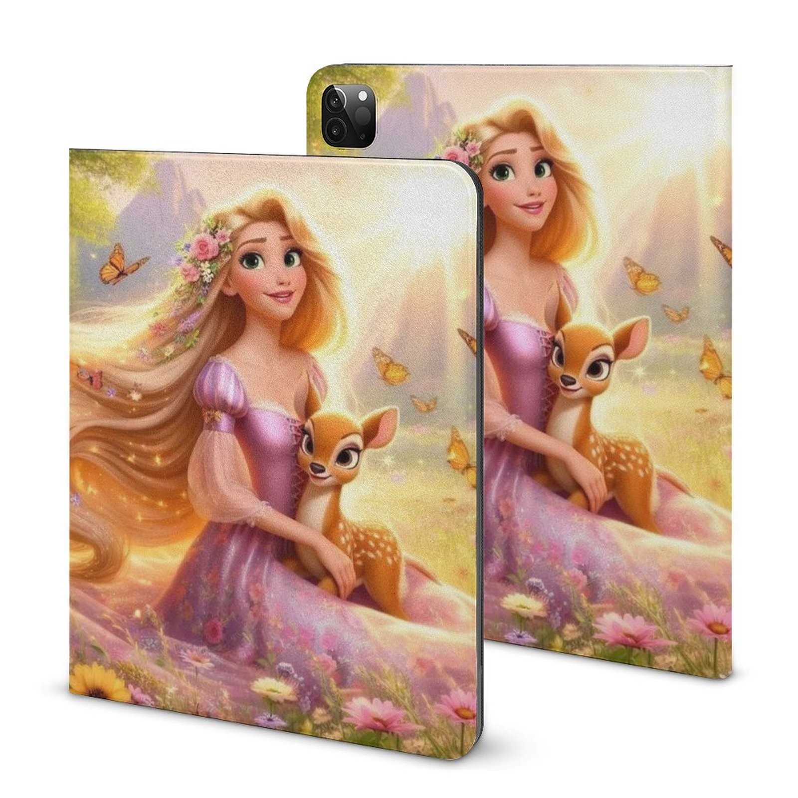 For IPAD Pro 2021 （11in） Generation Case Cute Cartoon Tangled Rapunzel for Girls Kids Girly ...