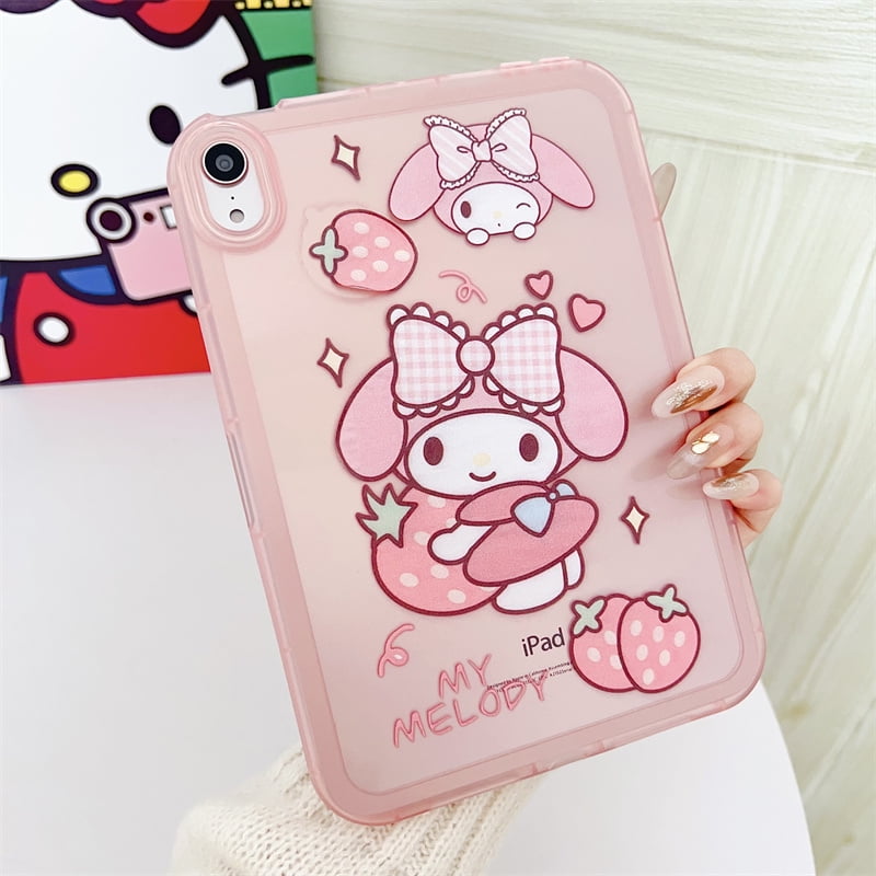 For IPad 9 8 7th Air Mini 4 5 6 10.9 Pro 11 13 inch Cases Cute Cartoon Melody Kuromi Soft Tablet ...