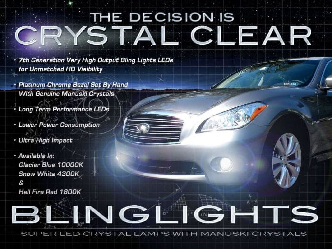 For Infiniti M M37 M56 LED Fog Lamps Driving Lights Kit Set 2011 2012 ...