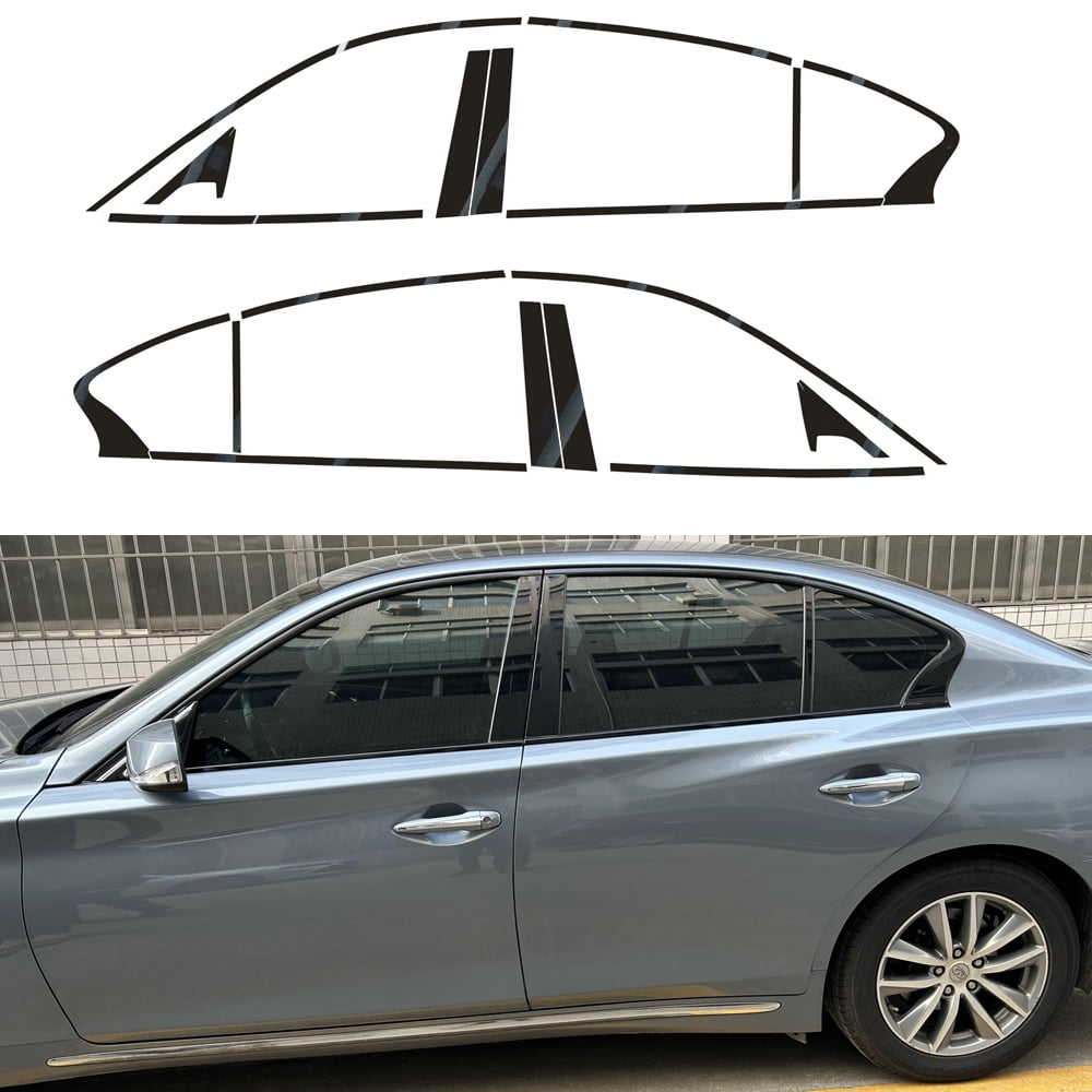 For Infiniti Q50 2014-2023 Sedan Window Chrome Delete Blackout ABC ...