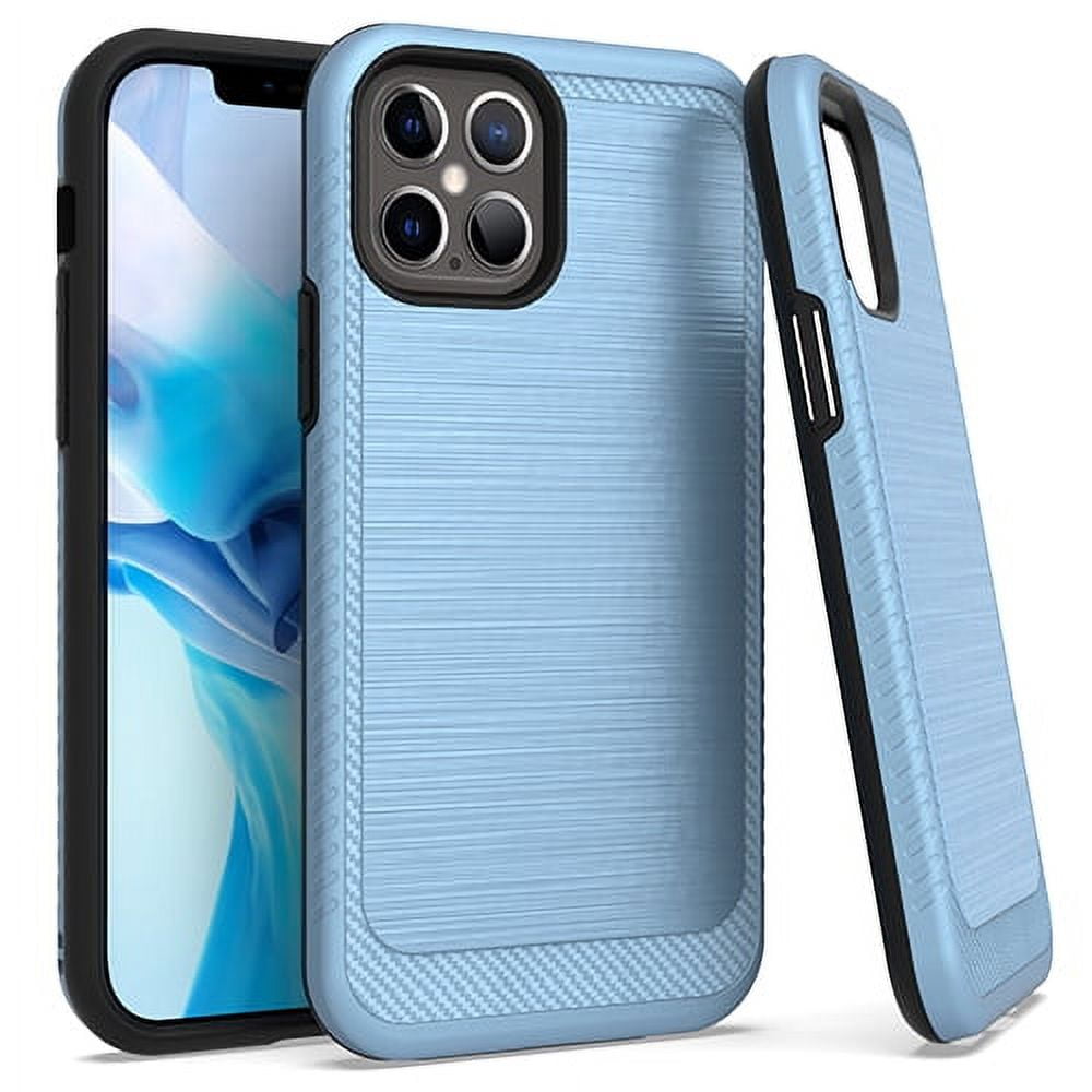 For Iphone 12 Pro Max 6.7 Brushed Case 3 Navy Blue - Walmart Business ...