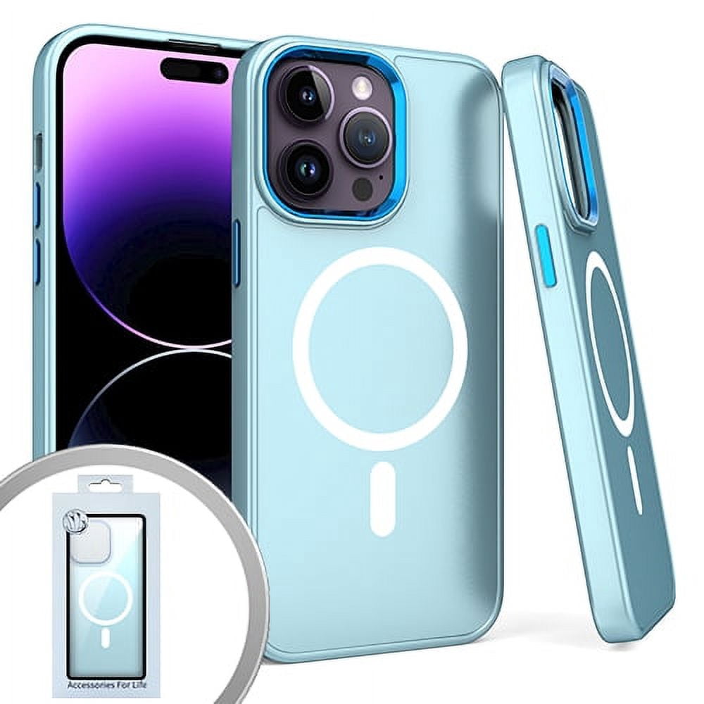 for iPhone 14 PRO MAX 6.7 Magnetic Case 2 Navy Blue - Walmart.com