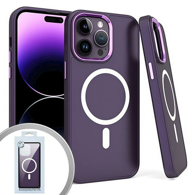 For Iphone 14 Pro Max 6.7 Magnetic Case 2 Purple - Walmart.com