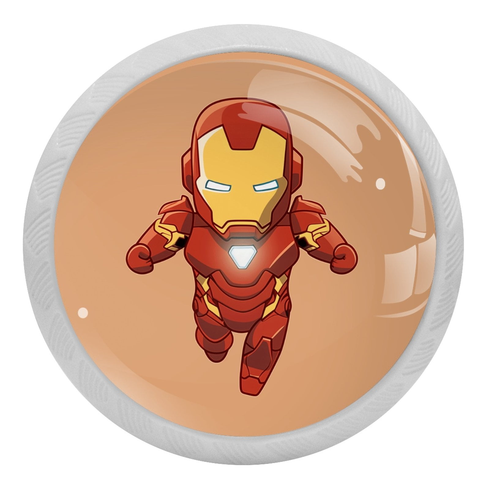 For Iron Man Fluorescent Drawer Pulls with Screws, Round 4-Pack, Glow ...