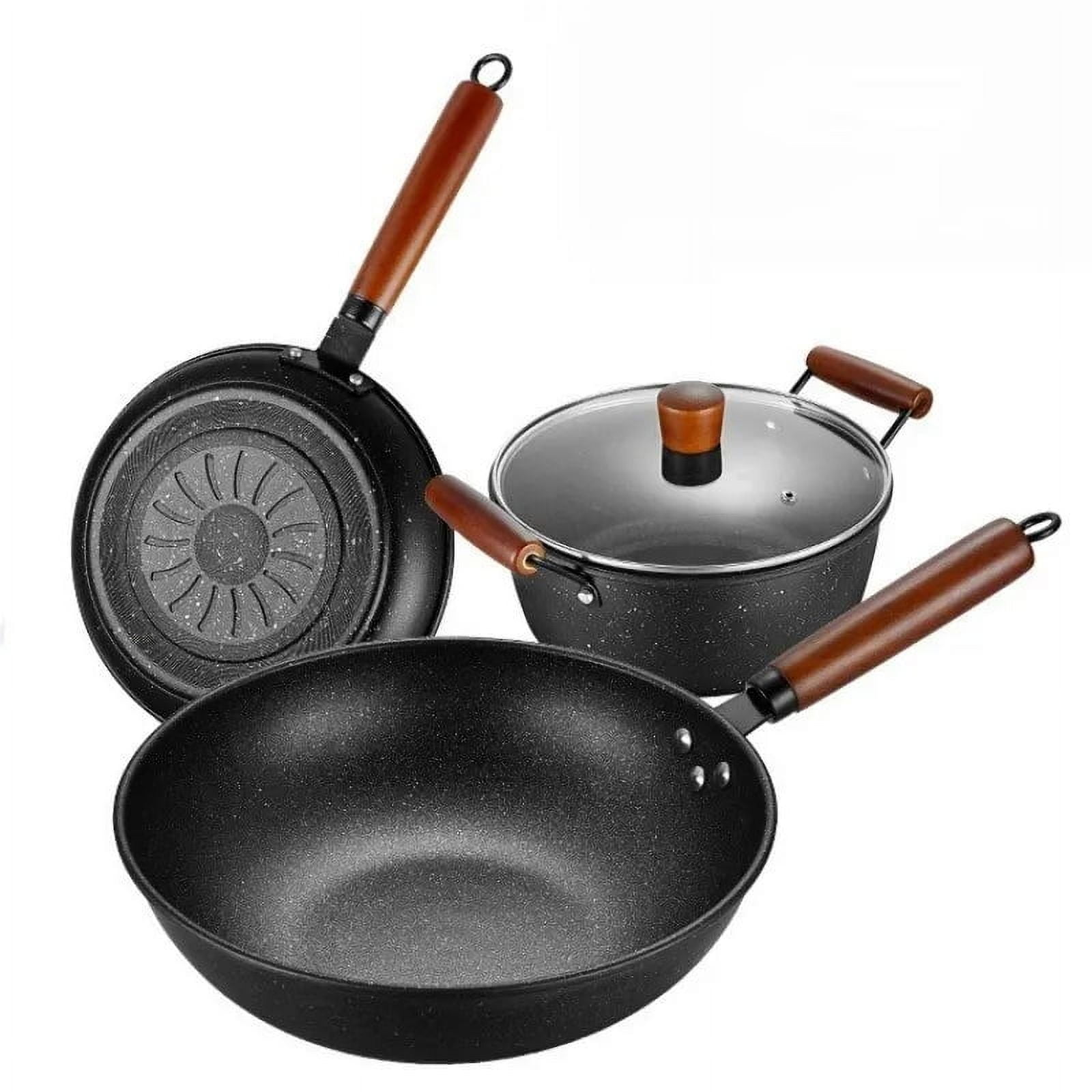 For Iron Rice Stone Frying Pan Frying Pan Soup Pot Non Stick Pot ...