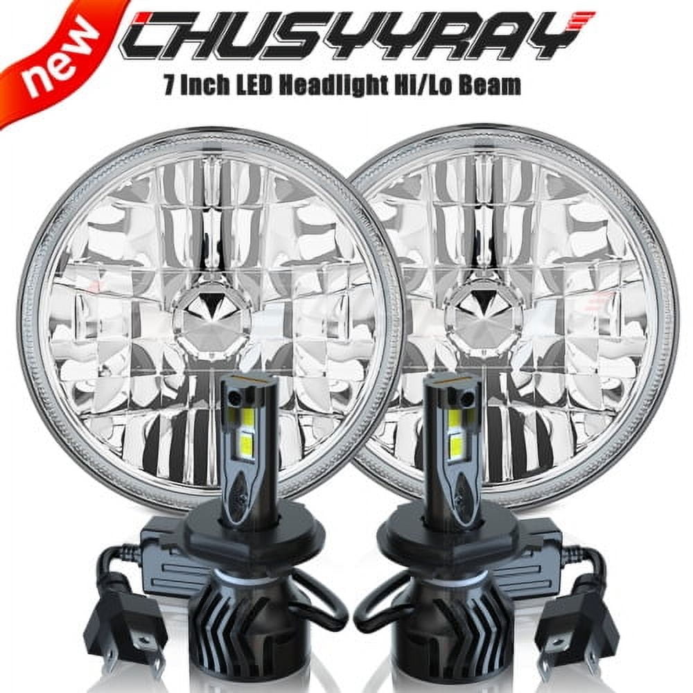 For Jeep Comanche Pickup 2-Door - Pair 7inch Round LED Headlight Hi-Lo ...