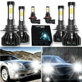 For Jeep Commander 2006-2010 LED Headlight High Low Fog Light Bulbs ...