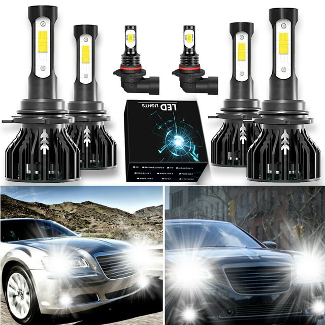 For Jeep Commander 2006-2010 LED Headlight High Low Fog Light Bulbs ...