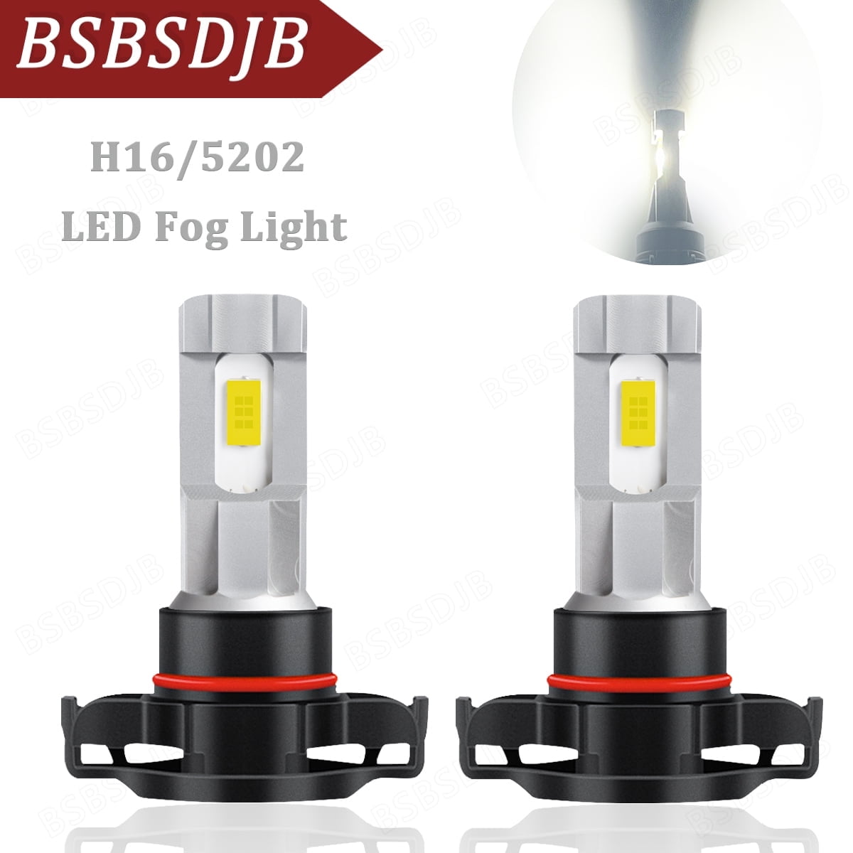 For Jeep Compass 2017 2018 2019 White H16/5202 LED DRL Light Bulbs ...