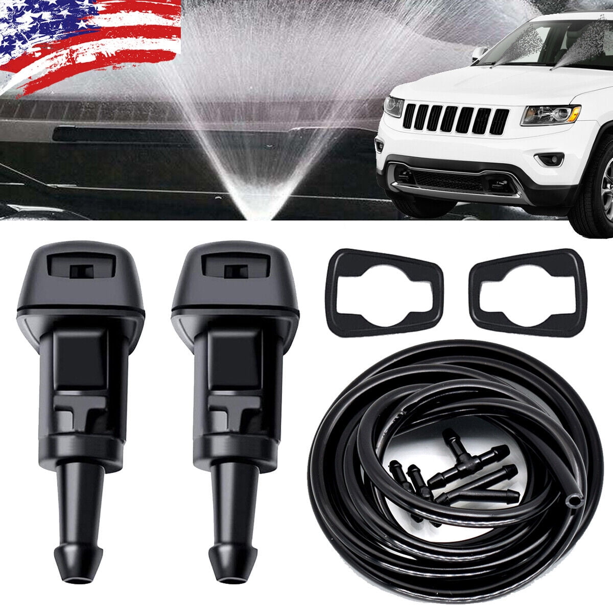 For Jeep Grand Cherokee 2011-2017 Windshield Wiper Water Washer Spray ...