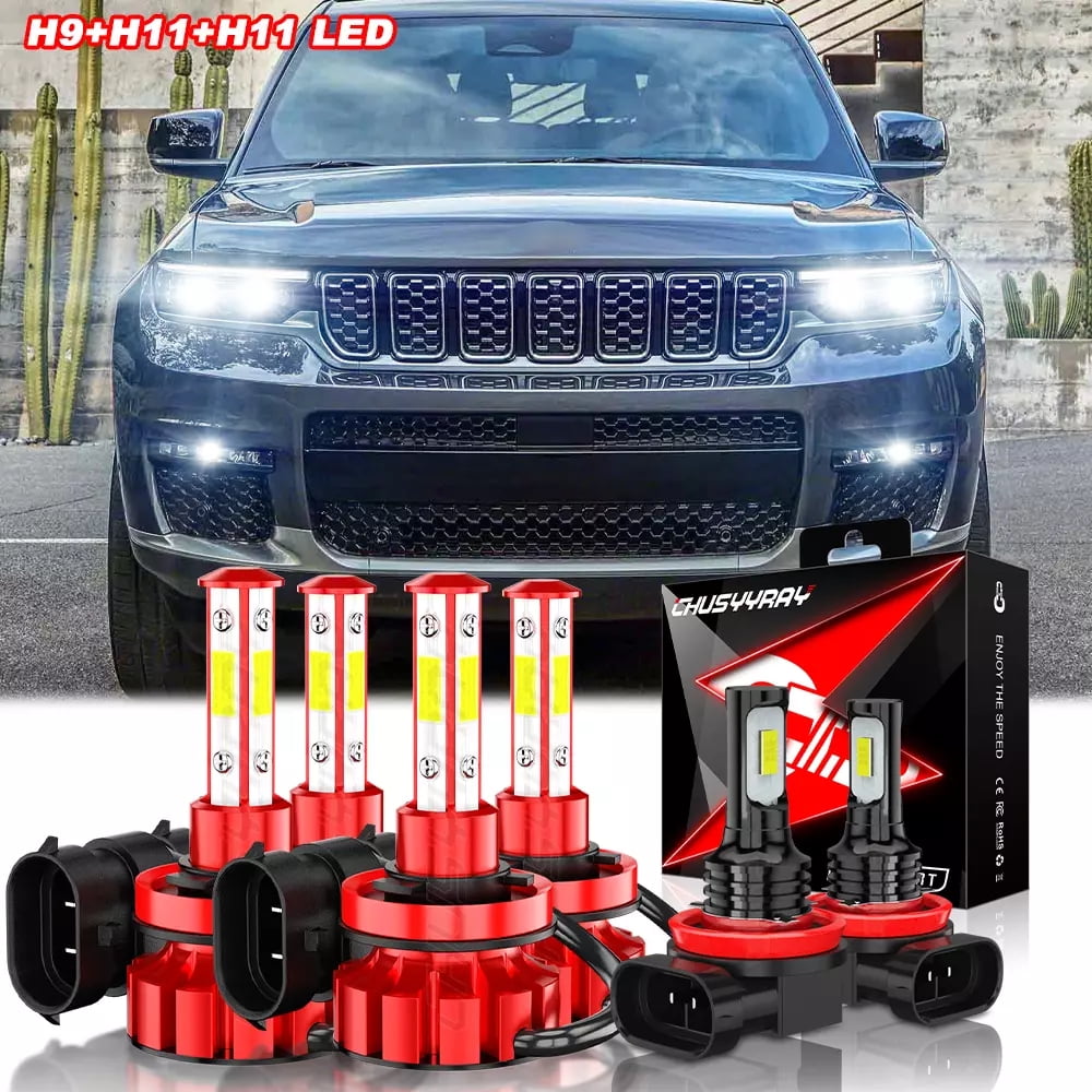 For Jeep Grand Cherokee 2019 2020 2021 LED Headlight High Low Beam Fog ...