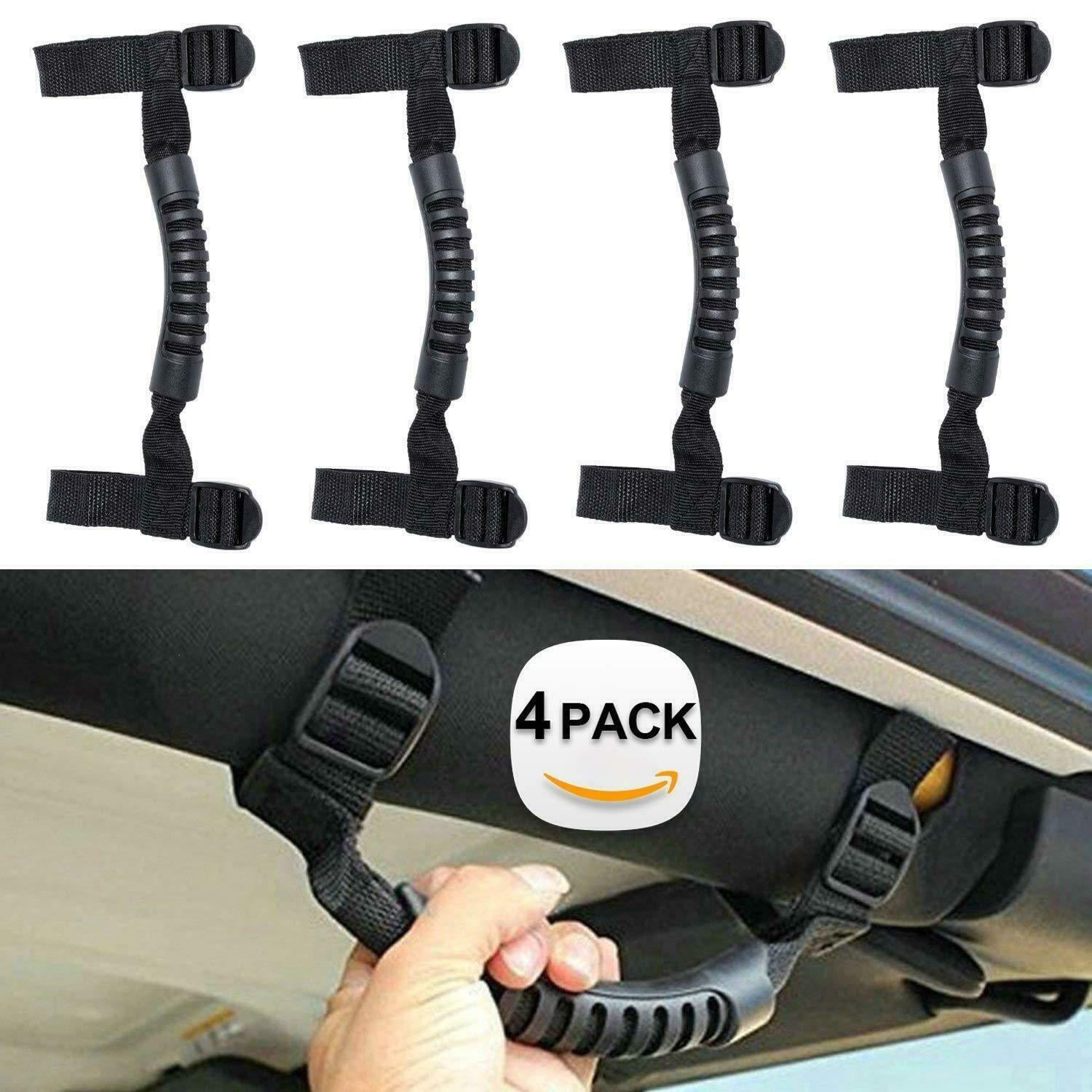 For Jeep Wrangler 4 Pcs Grab handle grips Grab bar grab handles Hand ...