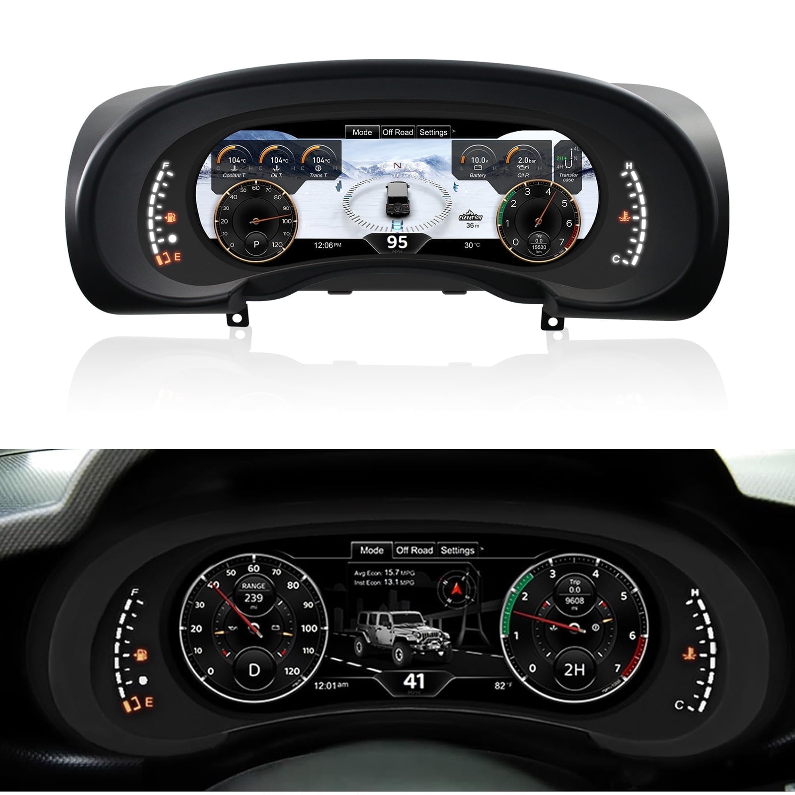 For Jeep Wrangler JK Digital Dashboard (2007-2010)HD Display ...